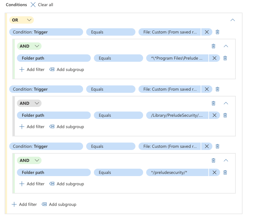 Suppressing alerts in Microsoft Defender